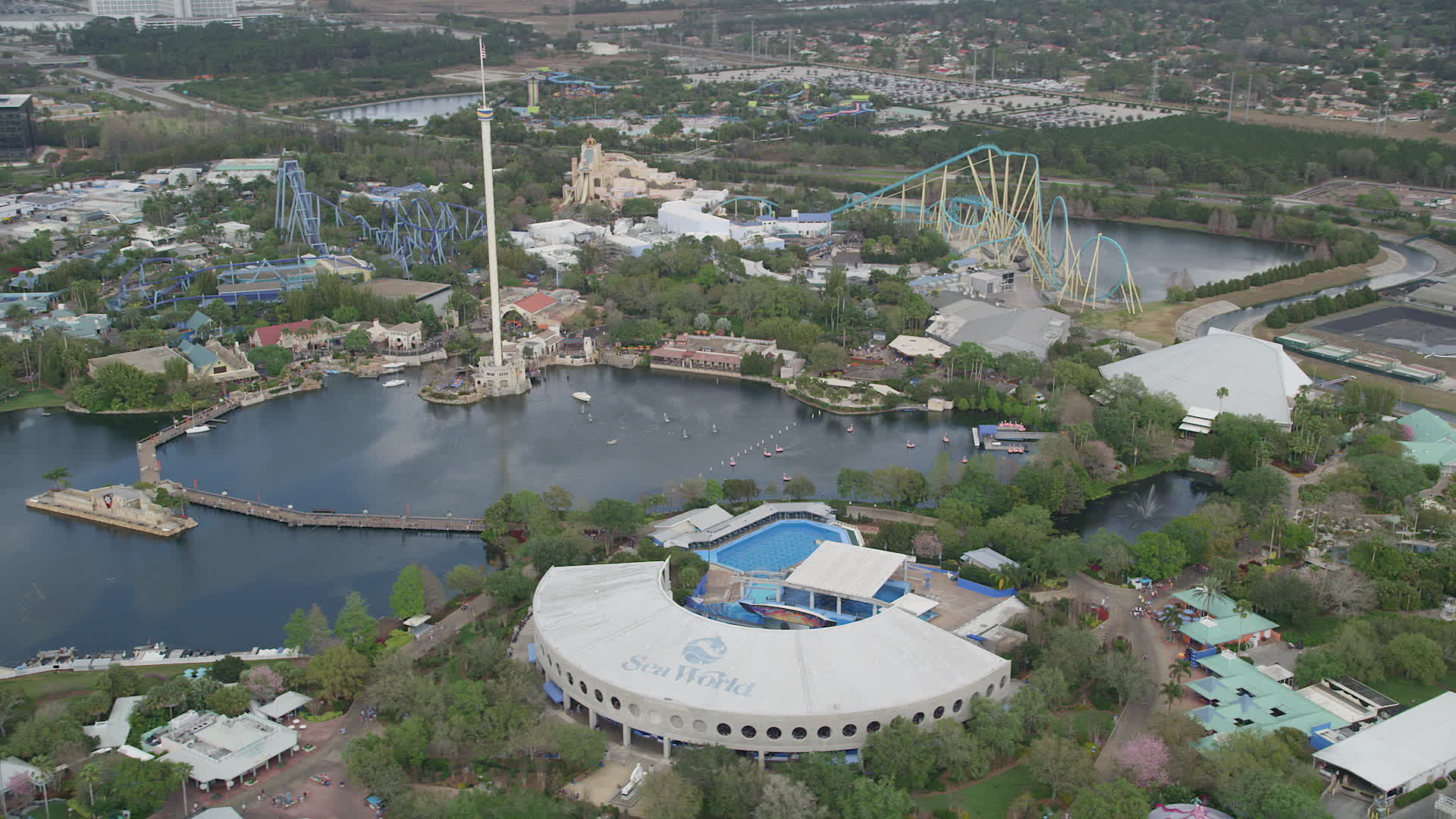 Seaworld Orlando, Orlando Aerial Stock Footage - 2 Videos | Axiom Images