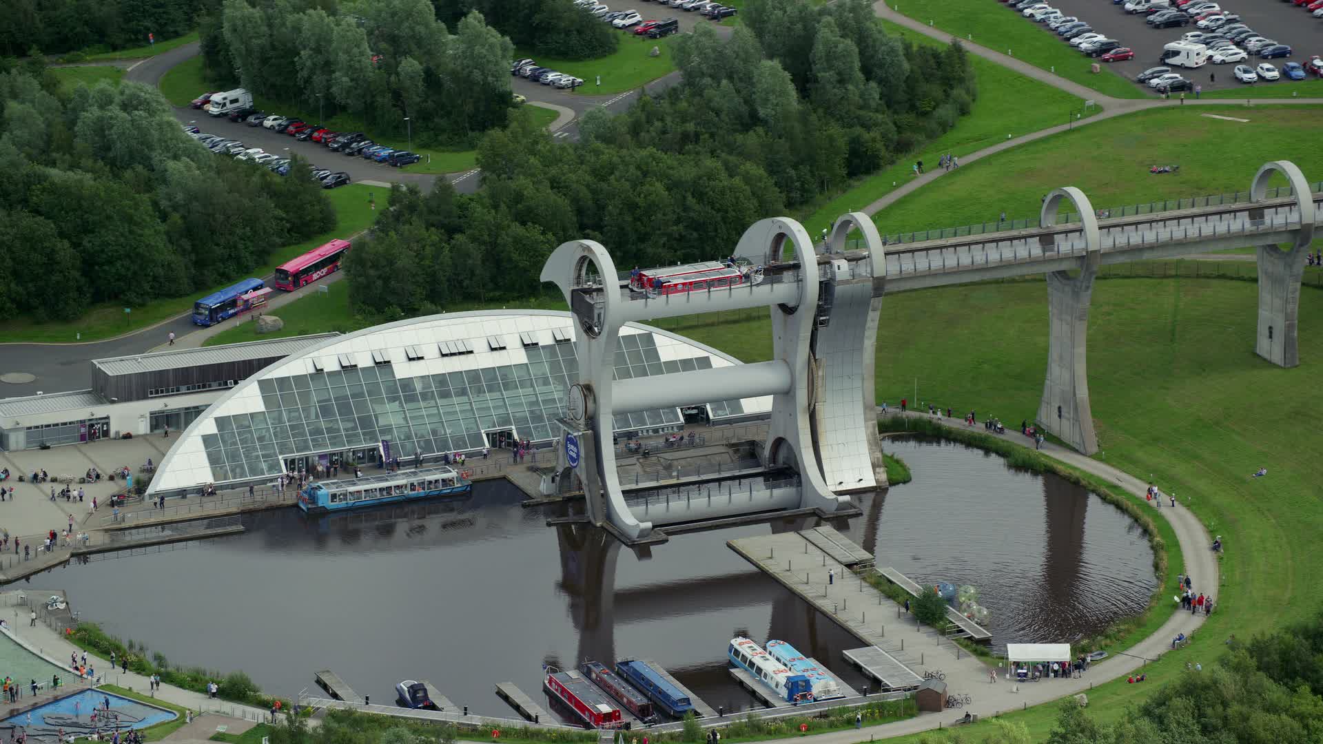 Falkirk Wheel, Scotland Aerial Stock Photos - 9 Photos | Axiom Images