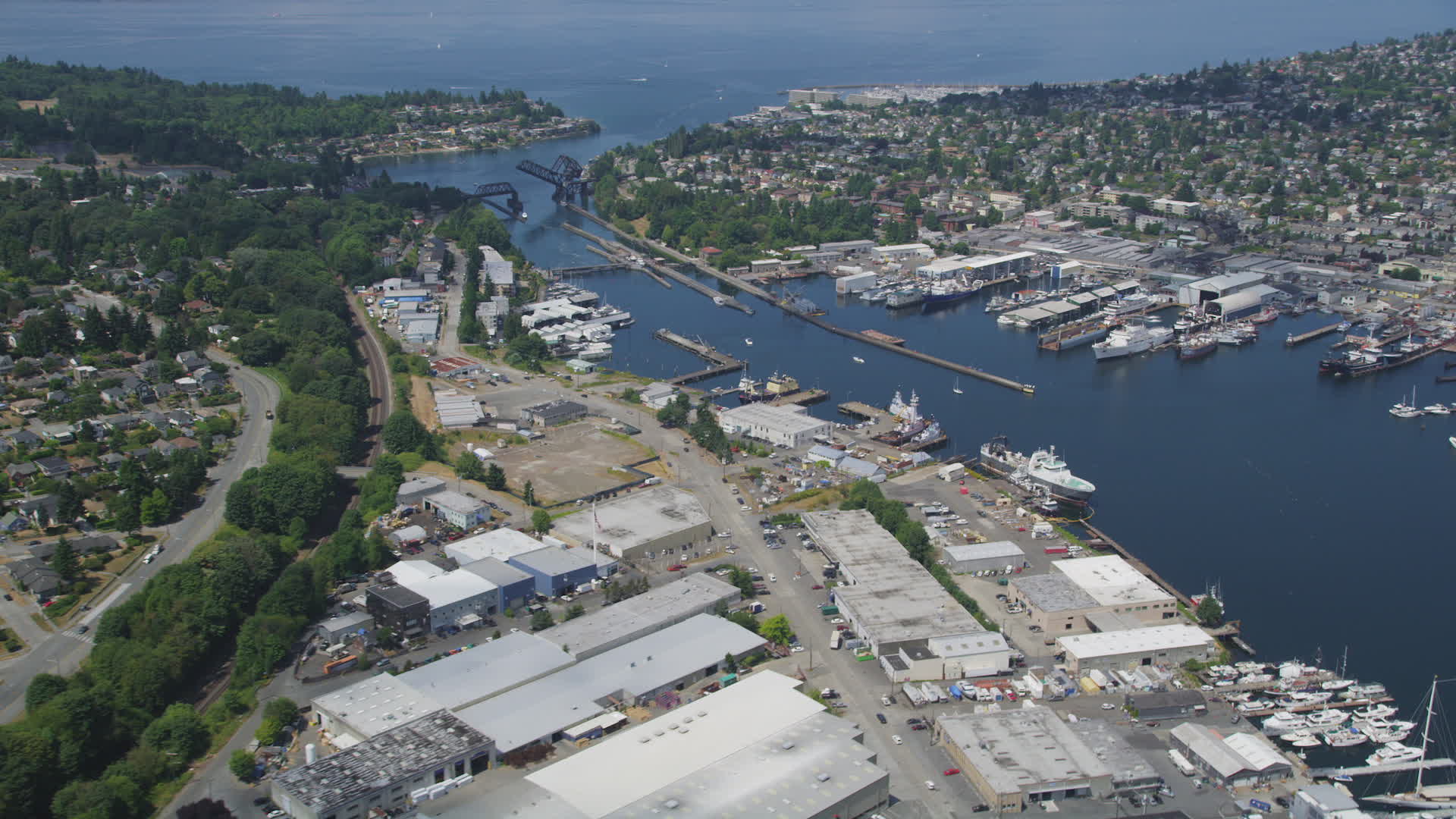 Salmon Bay, Seattle Aerial Stock Footage and Photos - 1 Result | Axiom ...