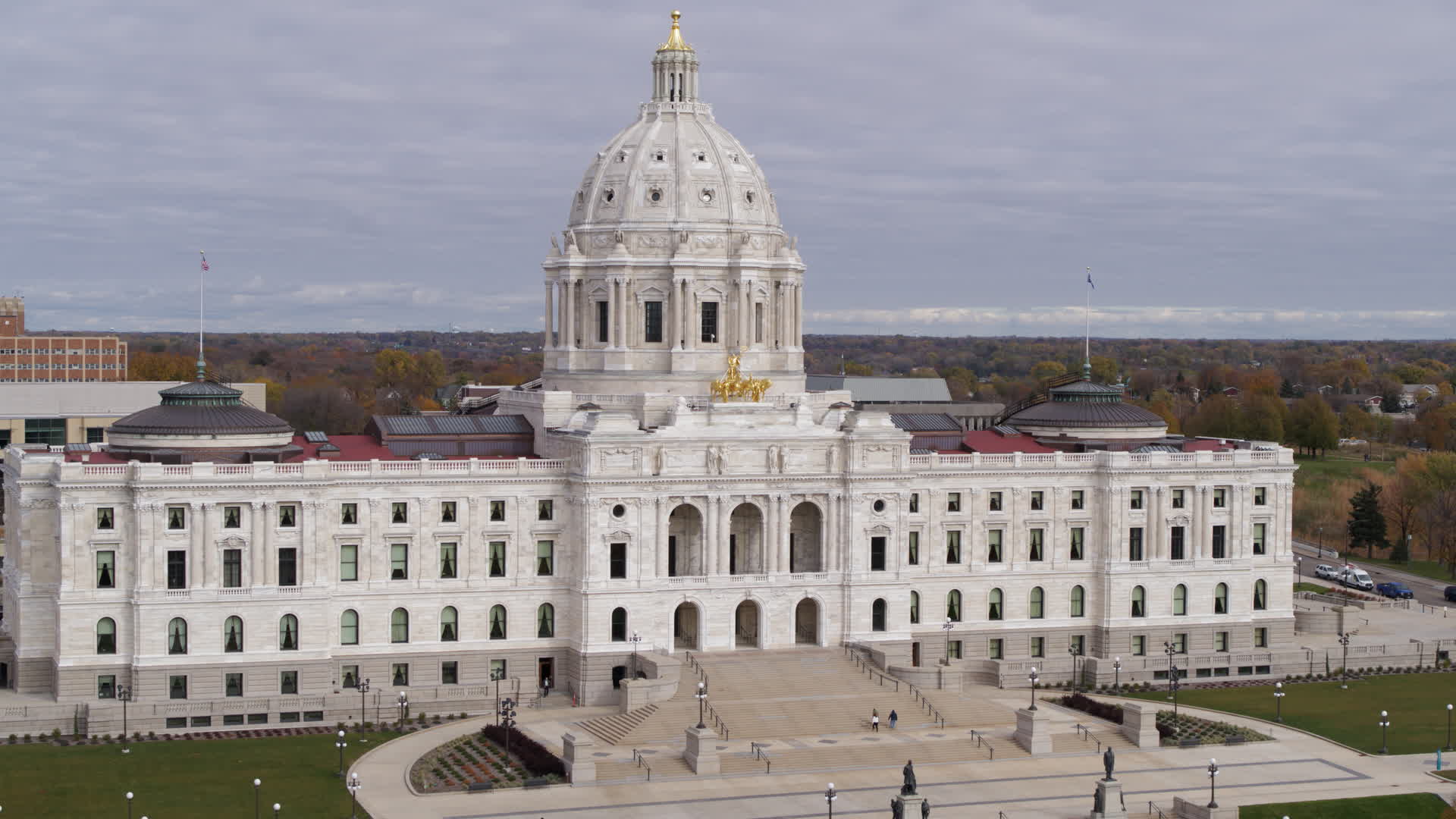 Minnesota State Capitol, Saint Paul Aerial Stock Footage and Photos ...