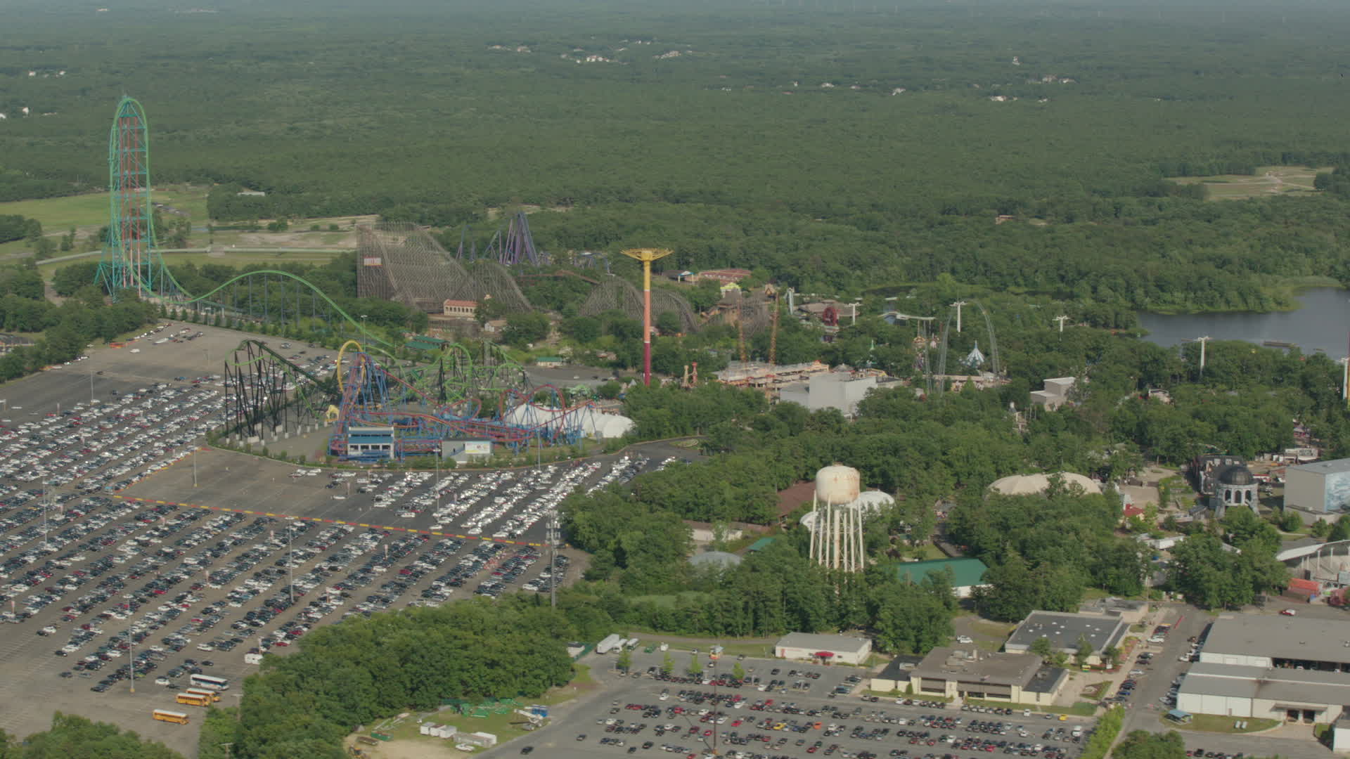 Six Flags Great Adventure, New Jersey Aerial Stock Footage - 12 Videos ...